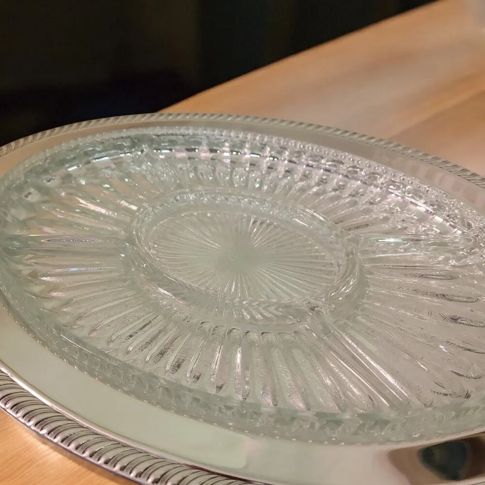F. B. Rogers | Dining | Vintage Fb Rogers Glass Silver Plated 2pc ...